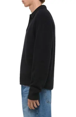 Helmut Lang Brushed Wool & Cashmere Polo Sweater