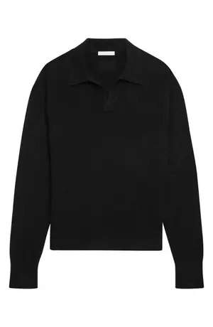 Helmut Lang Brushed Wool & Cashmere Polo Sweater