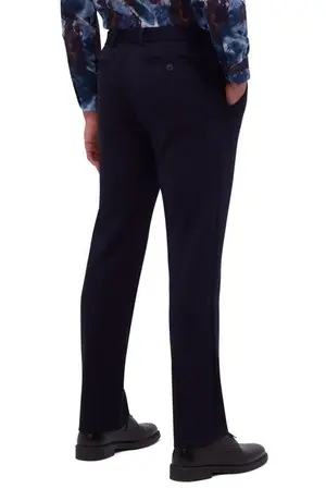 Bugatchi Slim Tailored Fit Knit Dress Pants - Navy