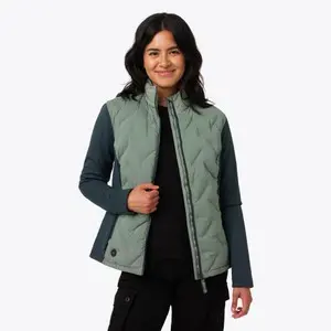 MOBILE WARMING Aria Natural Down Hybrid Heated Jacket - Sage/olive