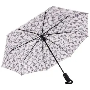 PEANUTS Allover Print Umbrella - White Blac