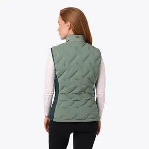 MOBILE WARMING Natural Down Hybrid Heated Vest - Sage/olive