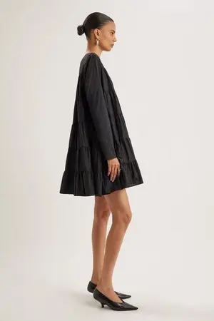 Merlette Soliman Midi Dress - Black | Editorialist