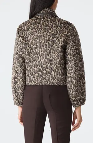 Mackage Lorah Leopard Print Wool-blend Jacket
