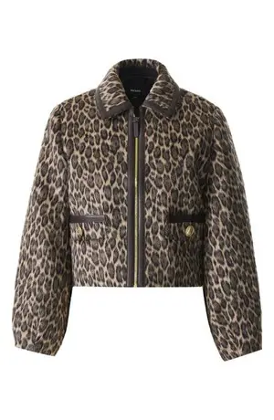 Mackage Lorah Leopard Print Wool-blend Jacket