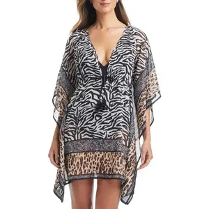 BLEU BY ROD BEATTIE Chiffon Cover-up Caftan - Multi