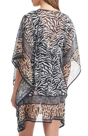 BLEU BY ROD BEATTIE Chiffon Cover-up Caftan - Multi
