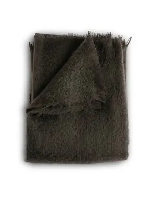 EVANGELINE Mohair Throws - Bark