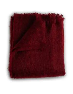 EVANGELINE Mohair Throws Garnet