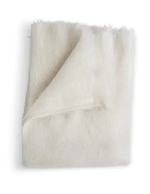 EVANGELINE Mohair Throws Pearl