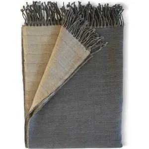 EVANGELINE Reversible Throws - Granite/natural