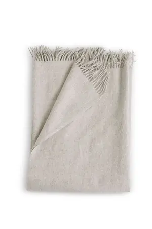 EVANGELINE 100% Baby Alpaca Throws - Fog