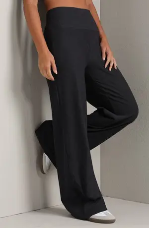 RHONE Atmosphere Wide Leg Pants - Black Heather