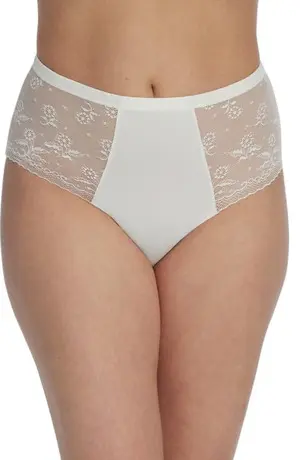 SKARLETT BLUE Lacy High Rise Brief - White