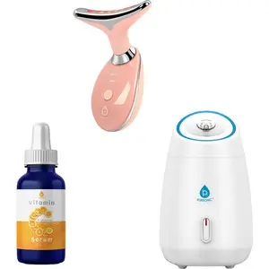 PURSONIC Glow & Renew Skincare Bundle Facial Steamer - White