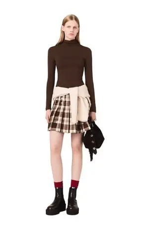 MAJE Roll Neck Long Sleeve Top