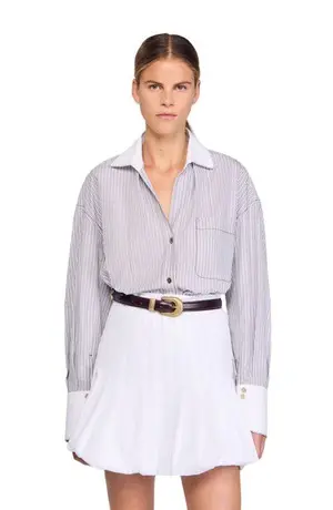 Sandro Oversized Striped Shirt