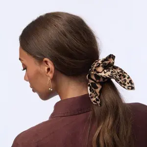 Lele Sadoughi Leopard Print Square Scrunchie