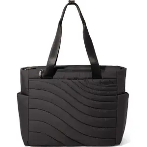 BAGGALLINI Set Wave Large Tote Bag - Black Wave Puff
