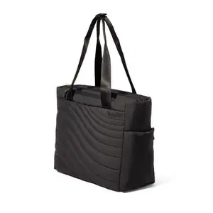 BAGGALLINI Set Wave Large Tote Bag - Black Wave Puff