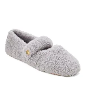 DEARFOAMS Maryjane Luxe Teddy Slipper - Sleet