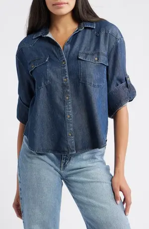 Cloth & Stone Patched Shirts For Women