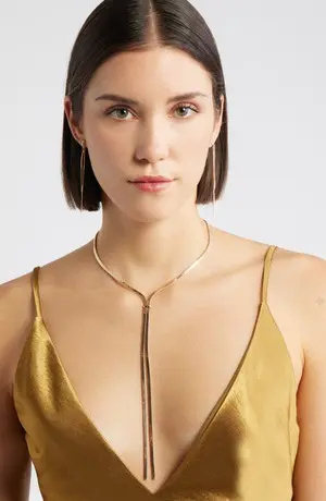 Nordstrom Flat Chain Y Necklace - Gold