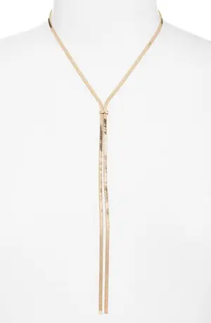 Nordstrom Flat Chain Y Necklace - Gold