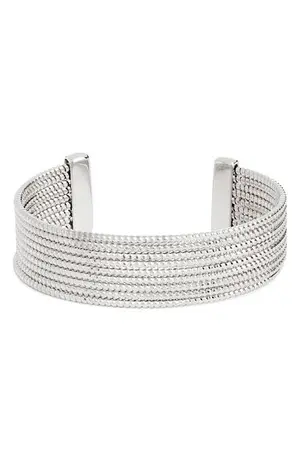 Nordstrom Faceted Cuff Bracelet - Silver