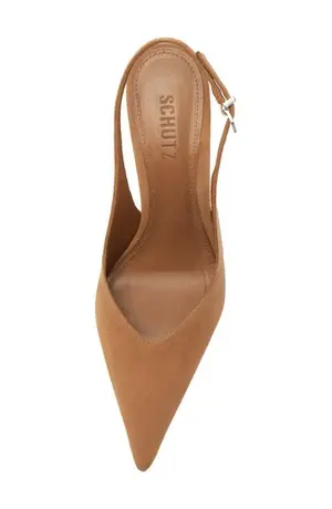 Schutz Siena Slingback Wedge Pumps - Wood