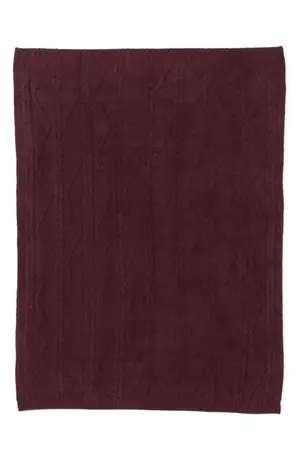 Barefoot Dreams Cozychic® Fisherman Cable Throw Blanket - Deep Aubergine