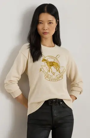 Ralph Lauren Embroidered Crewneck Sweater