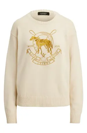 Ralph Lauren Embroidered Crewneck Sweater