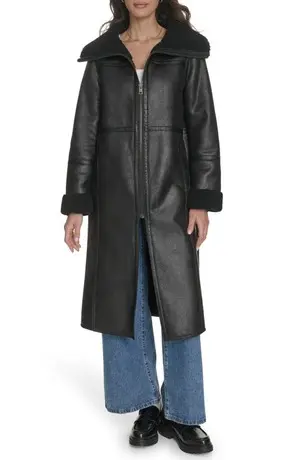 LEVI'S Faux Shearling Coat - Black