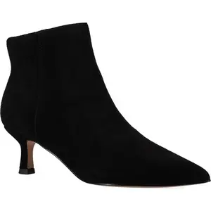 Pelle Moda Kiesa Pointed Toe Kitten Heel Bootie - Black