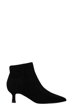 Pelle Moda Kiesa Pointed Toe Kitten Heel Bootie - Black
