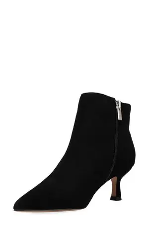 Pelle Moda Kiesa Pointed Toe Kitten Heel Bootie - Black