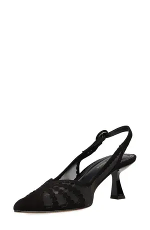 Pelle Moda Jacie Pointed Toe Slingback Pumps - Black