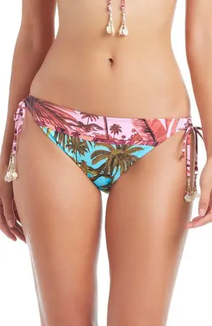 BLEU BY ROD BEATTIE Tie Side Hipster Bikini Bottom - Multi Blue