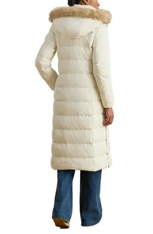 Ralph Lauren Quilted Down Longline Coat - Cream