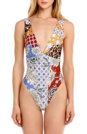 Agua Bendita Tulipa One-piece Swimsuit - Blue