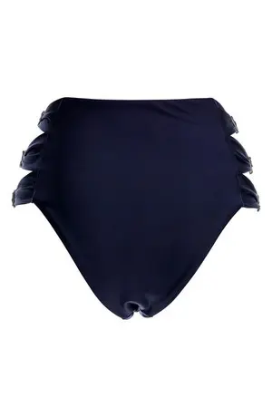 Agua Bendita Willa High-waist Bikini Bottom - Navy Blue