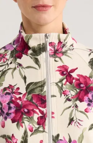 Tommy Bahama Floral Print Full Zip Jacket