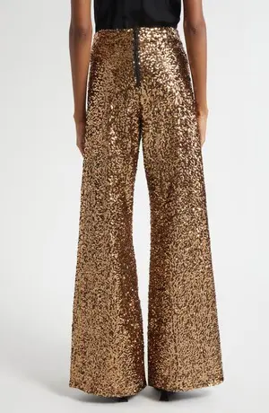 Alice + Olivia Athena Sequin Wide Leg Pants