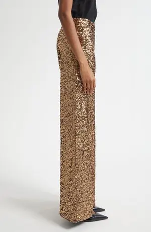Alice + Olivia Athena Sequin Wide Leg Pants
