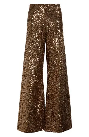 Alice + Olivia Athena Sequin Wide Leg Pants