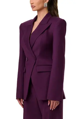 Naked Wardrobe Double-breasted Blazer - Dark Berry