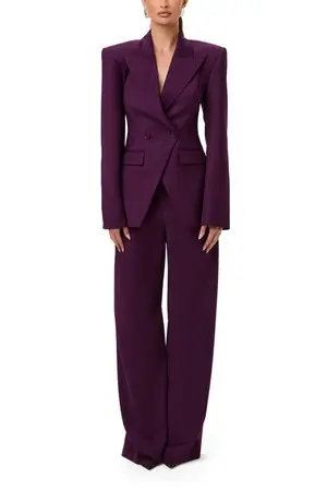 Naked Wardrobe Double-breasted Blazer - Dark Berry