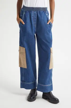 3.1 Phillip Lim Patchwork Wide-leg Cargo Jeans