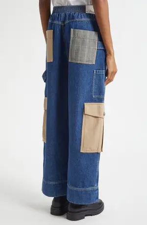 3.1 Phillip Lim Patchwork Wide-leg Cargo Jeans